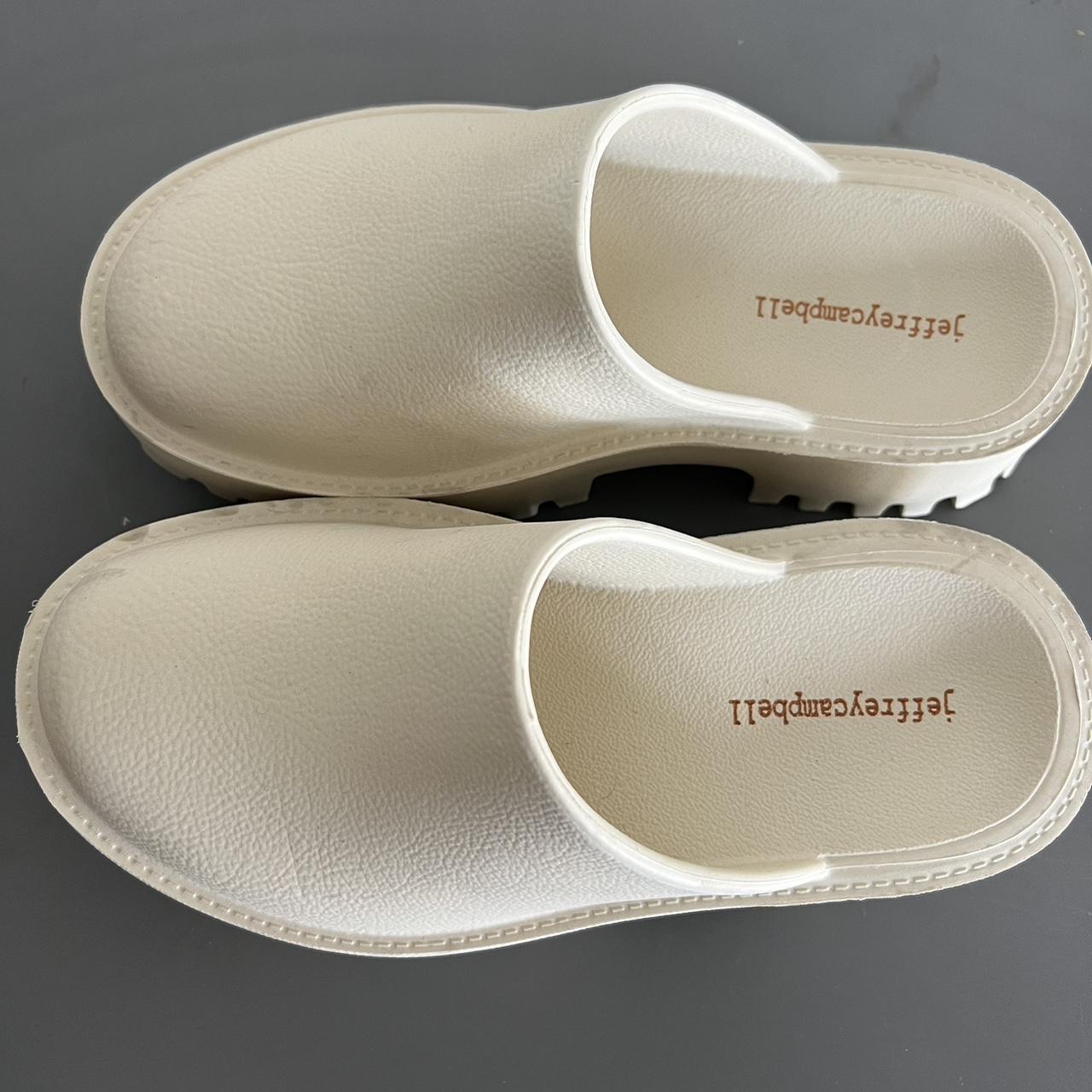 Jeffrey Campbell clogs cream white - Depop