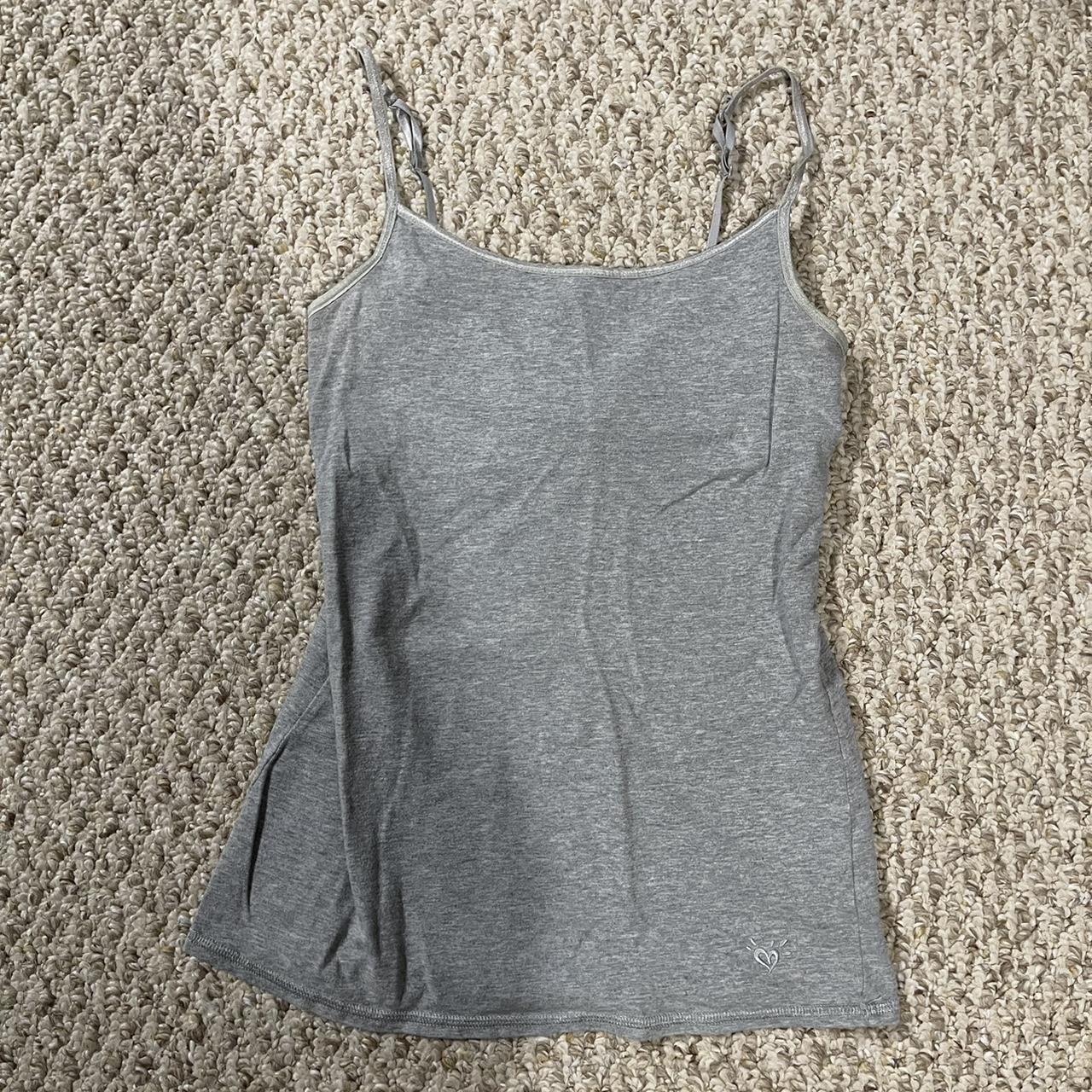 justice gray cami tank top #justice #cami #tanktop - Depop