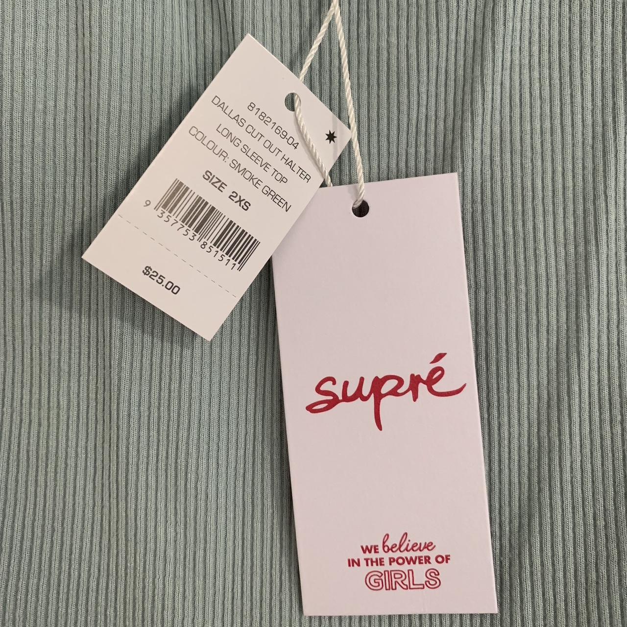 Supre green halter neck long sleeve 💚 - size xxs -... - Depop