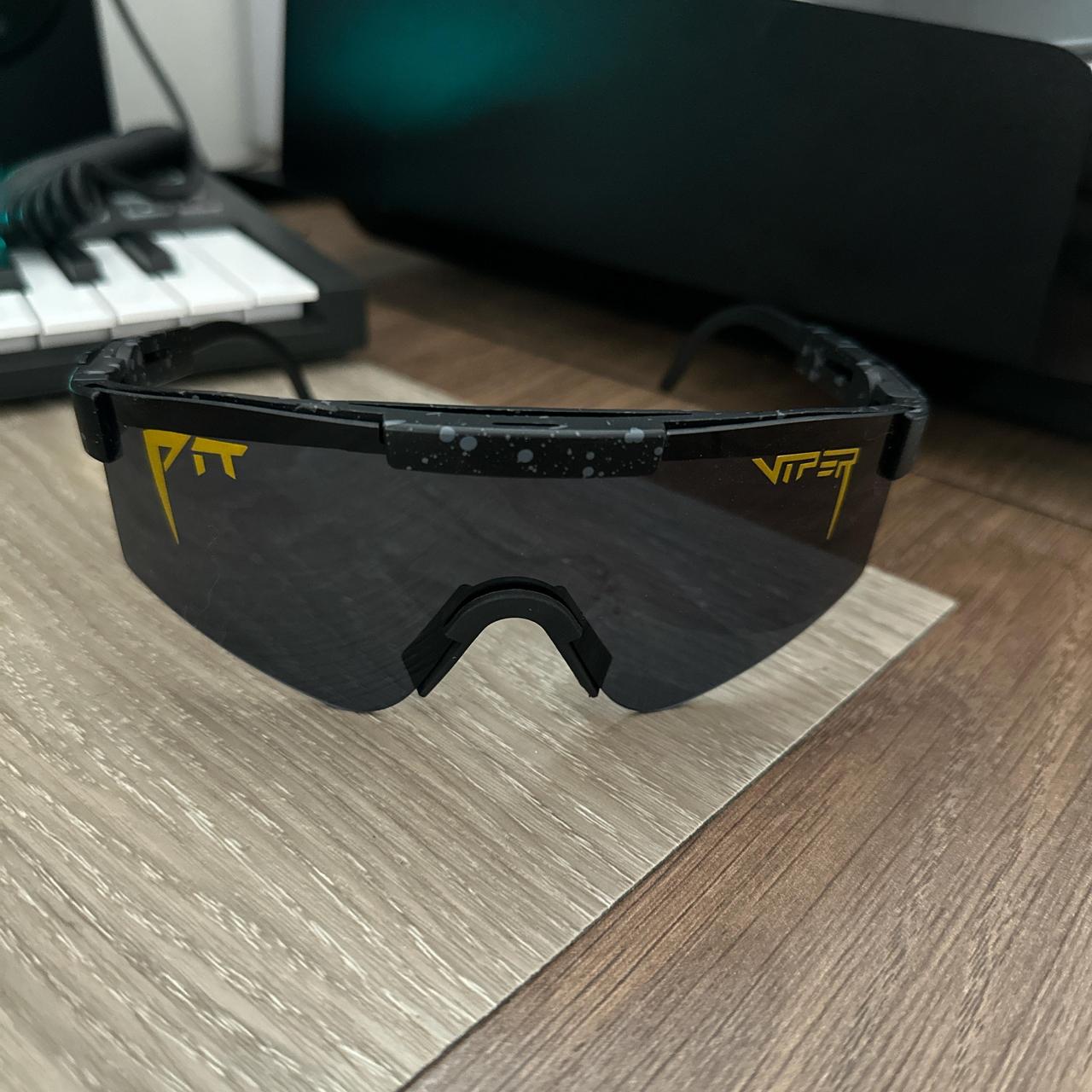 Black and yellow Viper sunglasses Ex bf left these... - Depop