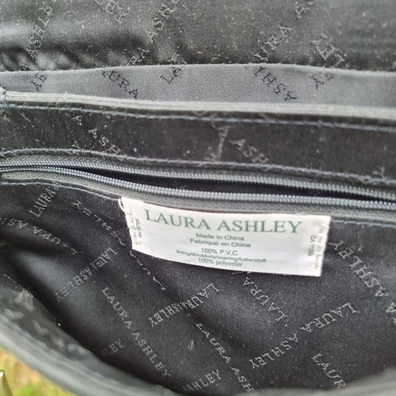 Vintage Laura Ashley Bag Lovely 1990s/2000s navy... - Depop