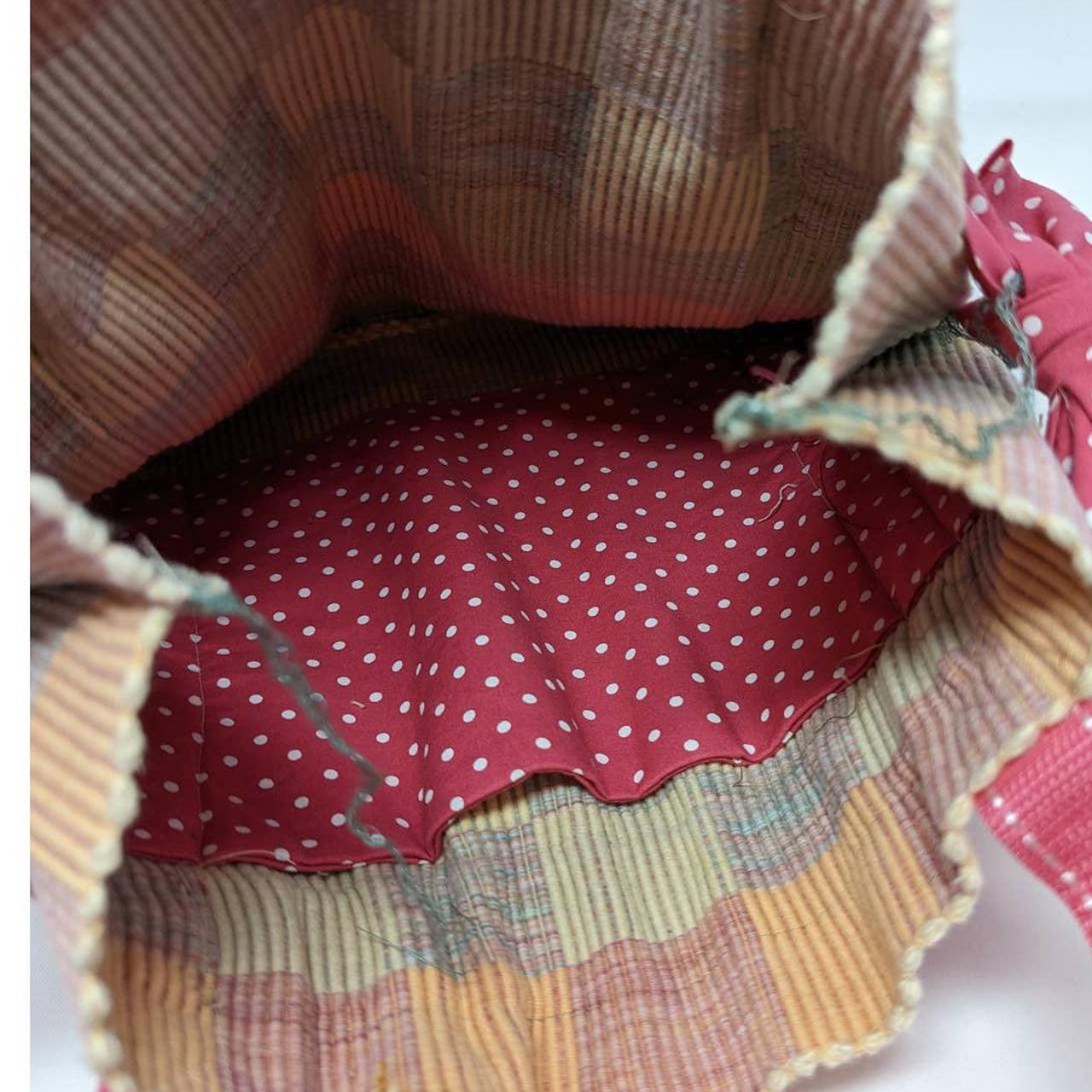 Handmade Cottagecore Tote Bag with Pink Trim See... - Depop