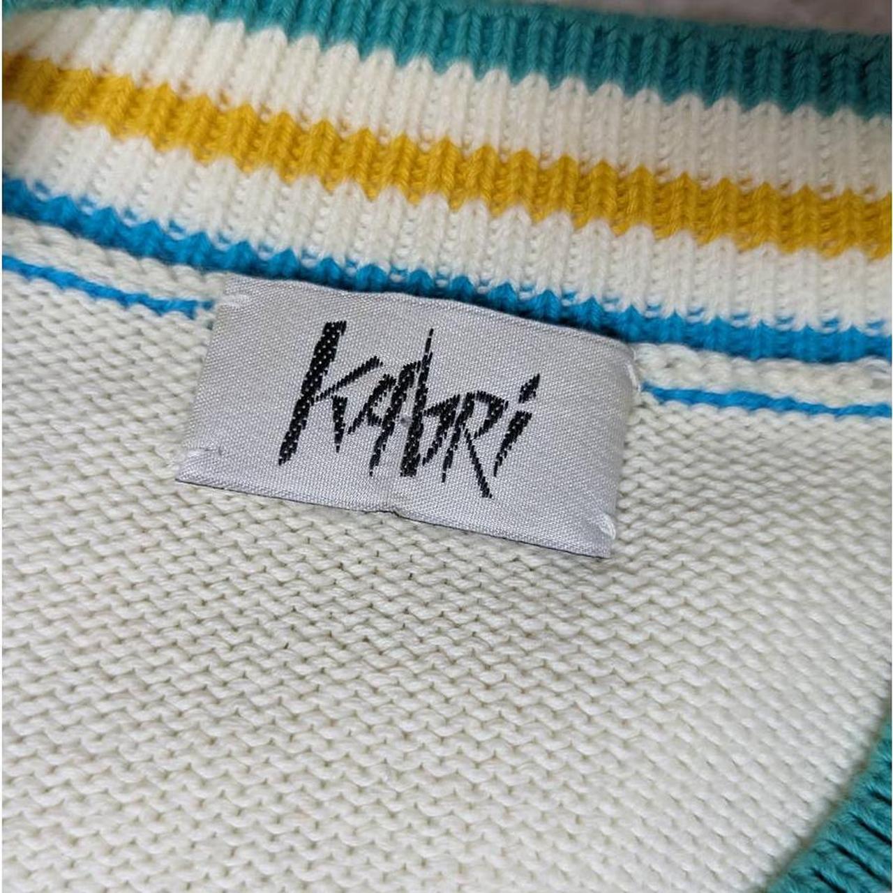 Vintage 80s Kabri Bright Tropical Fruit Sweater... - Depop