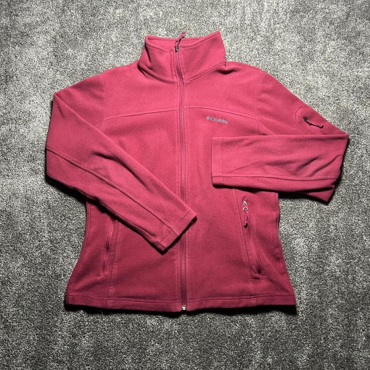 Vintage Columbia red gorpcore full zip fleece... | Depop