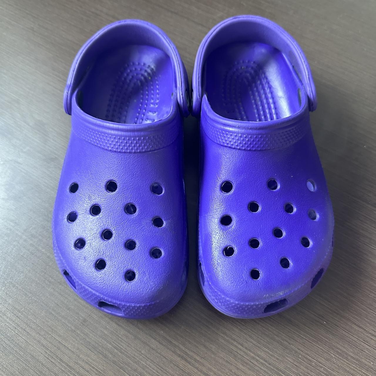 Purple Crocs Womens 6mens 4youth 4 Worn Only A Depop