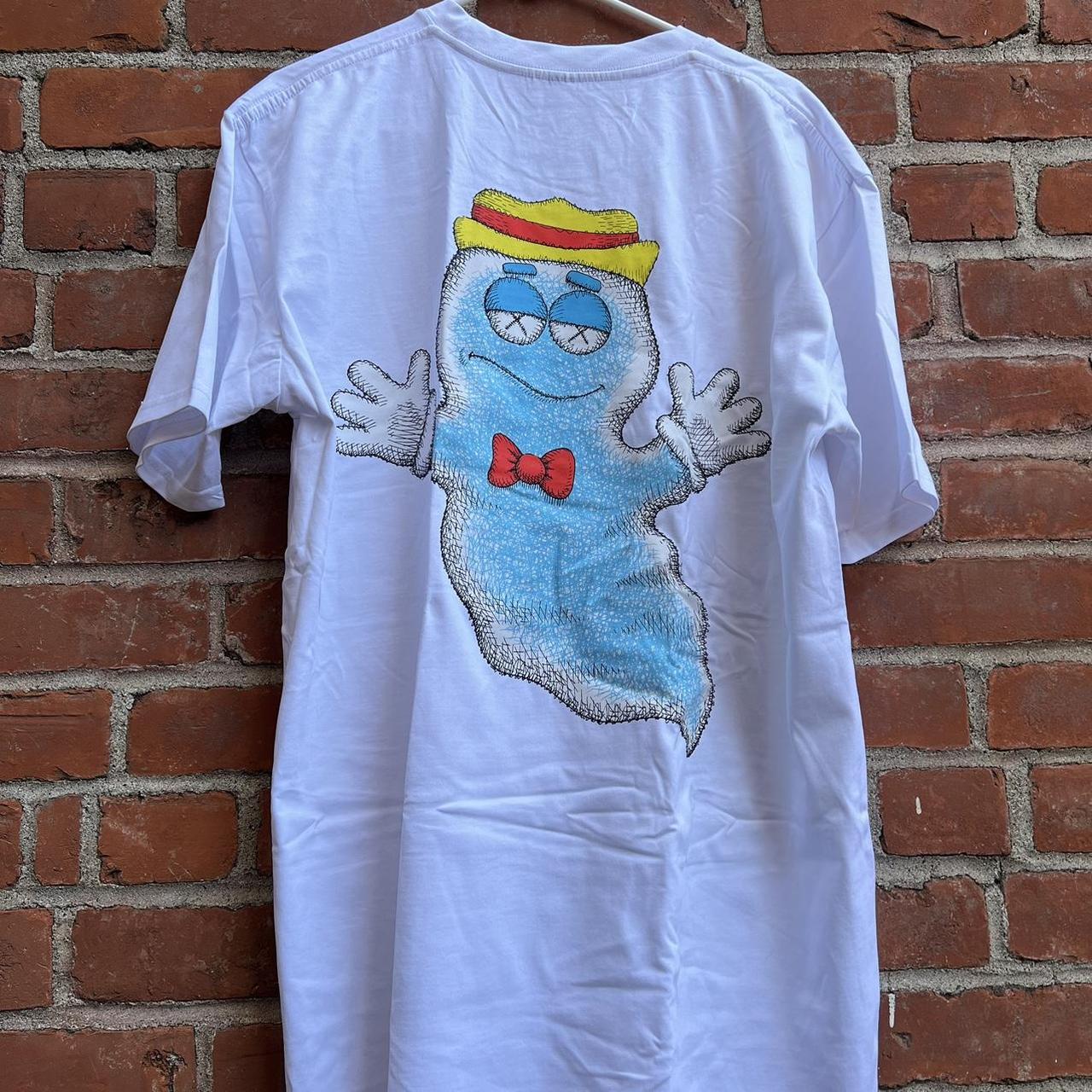 KAWS x Monsters Boo Berry T-shirt White Limited... - Depop