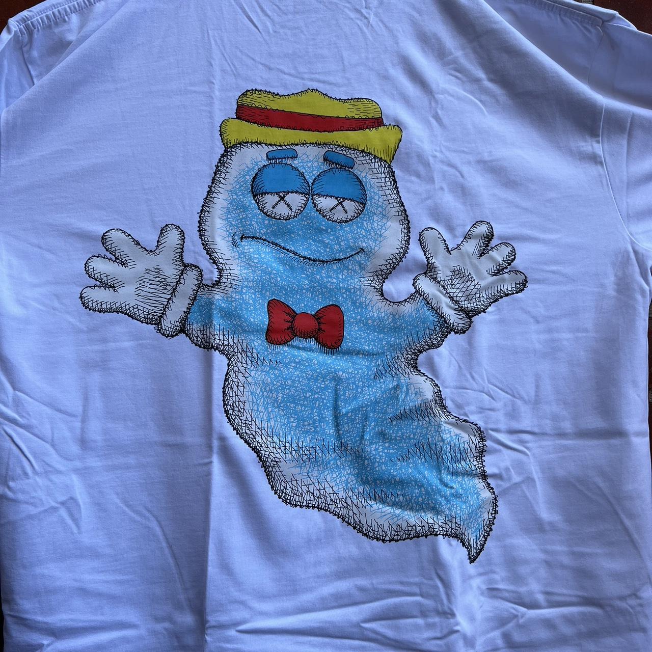 KAWS x Monsters Boo Berry T-shirt White Limited... - Depop