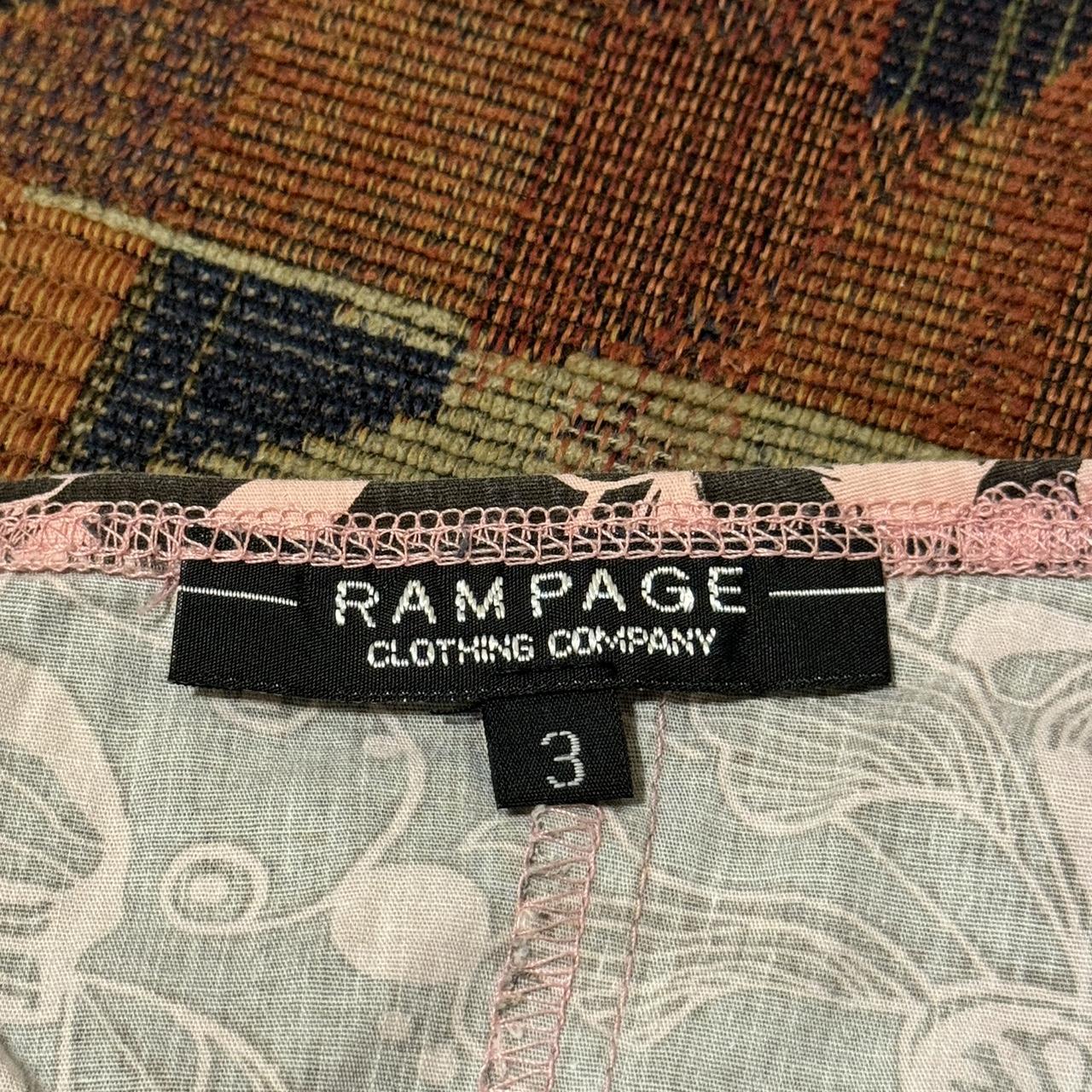 vintage rampage dress dark brown with pink... - Depop