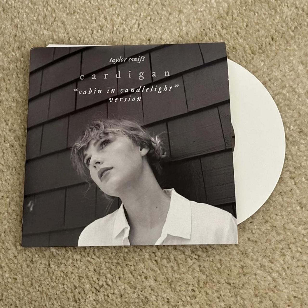 taylor swift cardigan 7” vinyl in white in perfect... - Depop