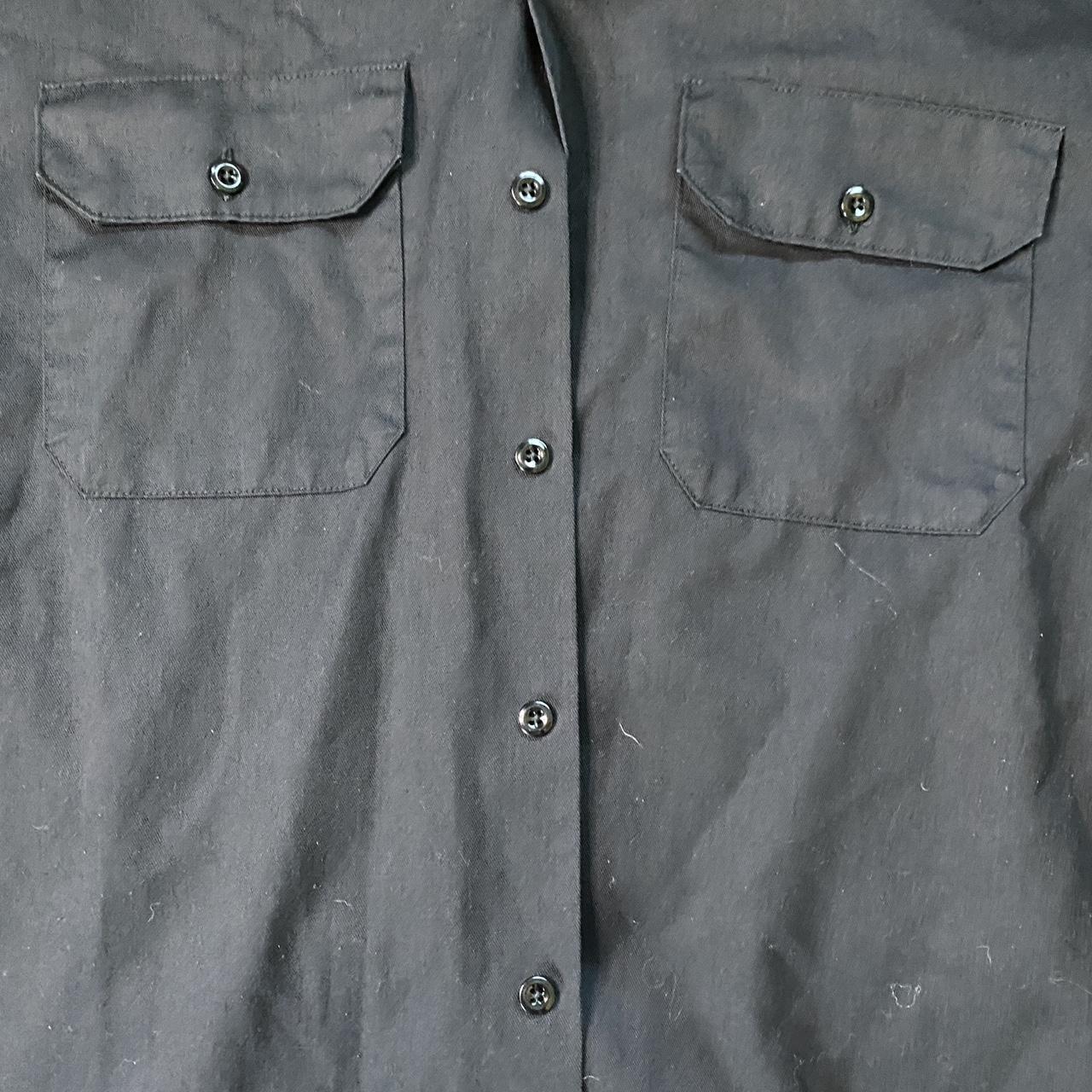 Dickies Workwear Button Up Black T-shirt w/ two... - Depop