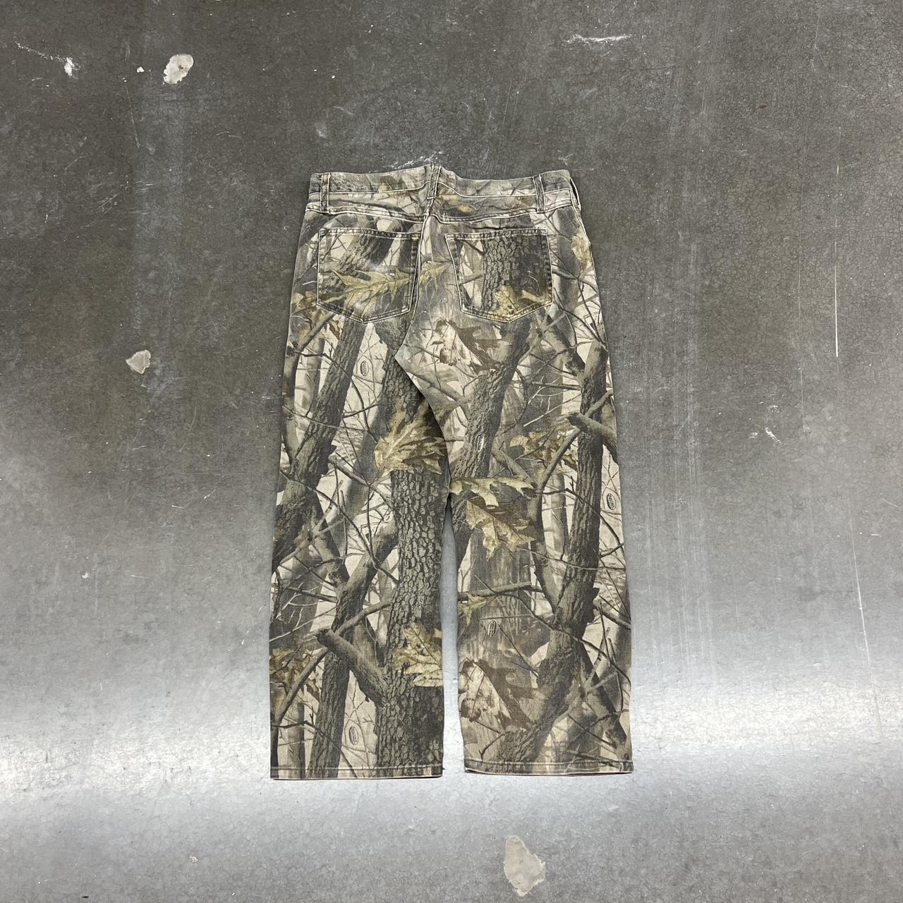 Vintage 90s Camo RealTree Mossy Oak Denim Sun Faded... - Depop