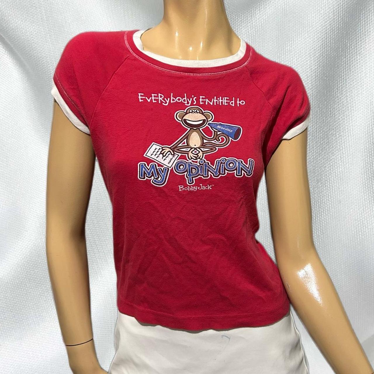 Bobby Jack Women's Red and Blue Shirt | Depop