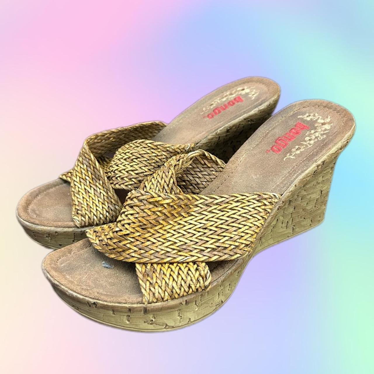 Y2K BONGO PLATFORM SANDALS -early 2000s bongo... - Depop