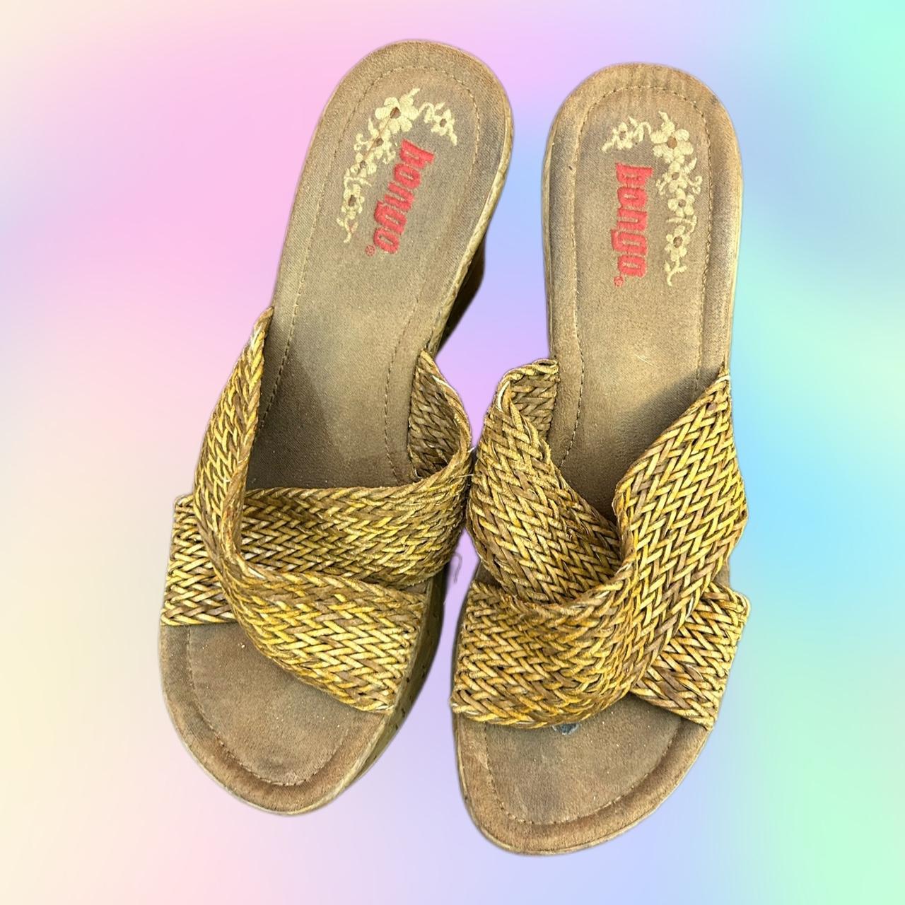 Y2K BONGO PLATFORM SANDALS -early 2000s bongo... - Depop