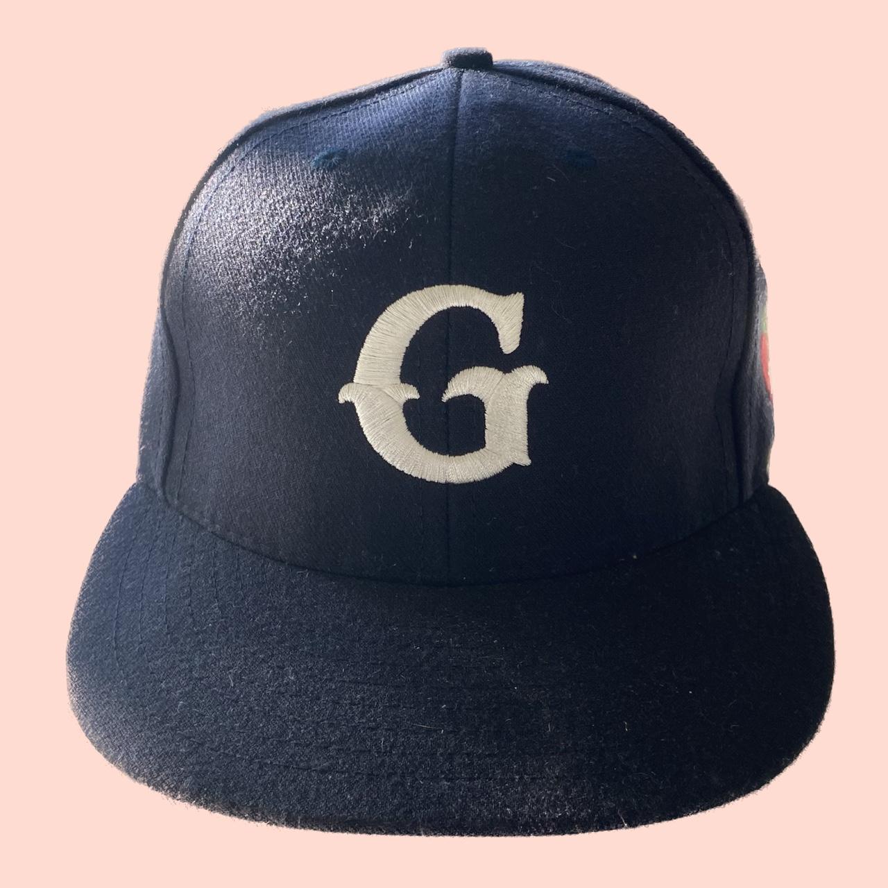 gardens and seeds G hat. navy snapback, nyc apple... - Depop