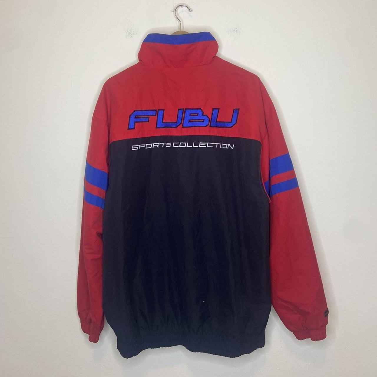 FUBU Men's Red and Blue Jacket | Depop
