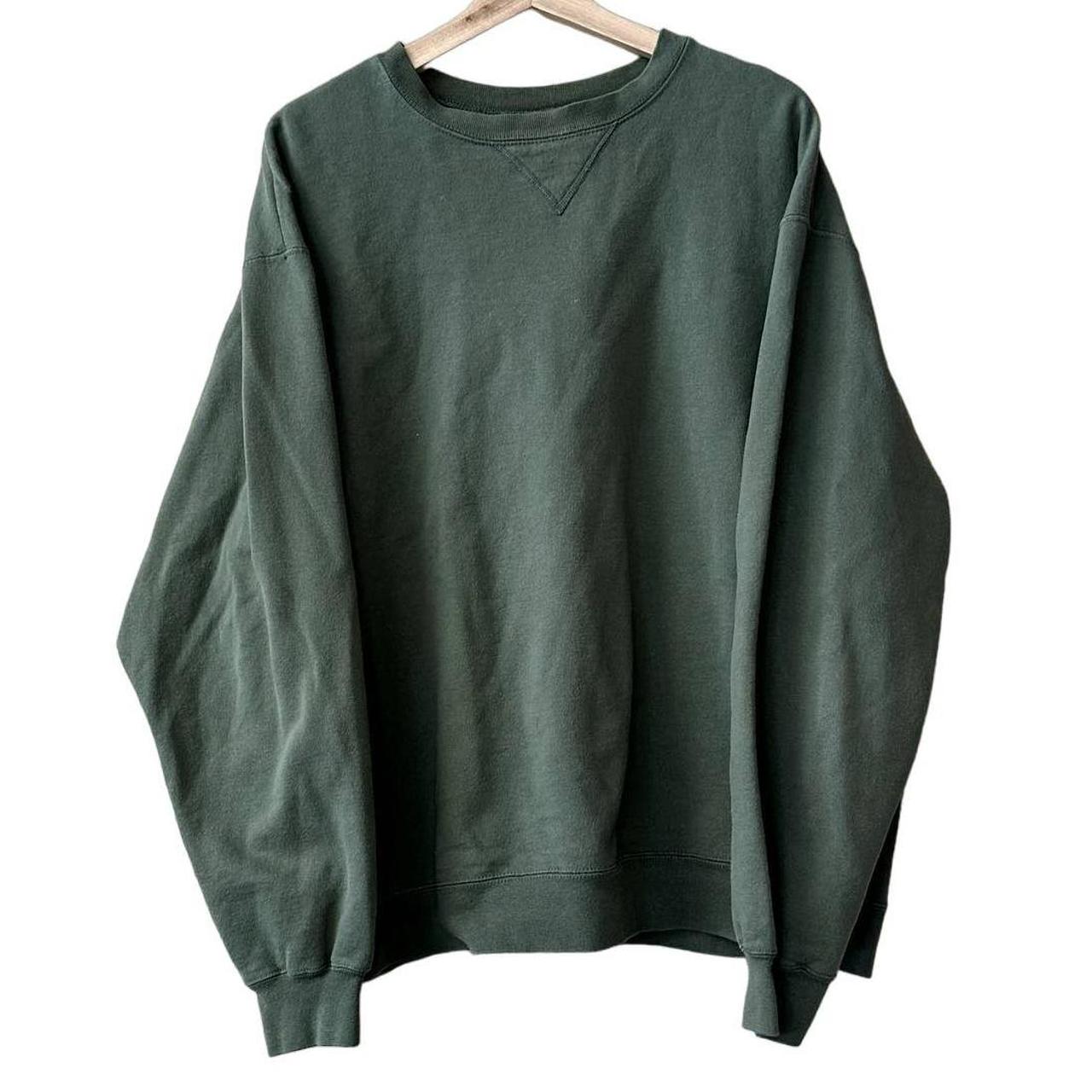 Hanes green crew neck sweatshirt (Good... - Depop