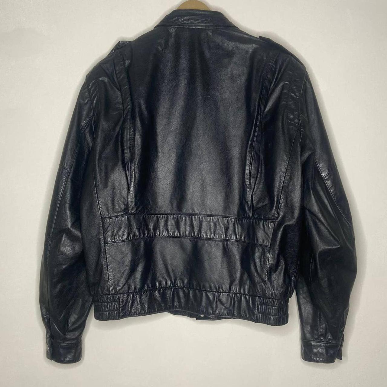 Chess King Vintage Leather Jacket Condition is... - Depop