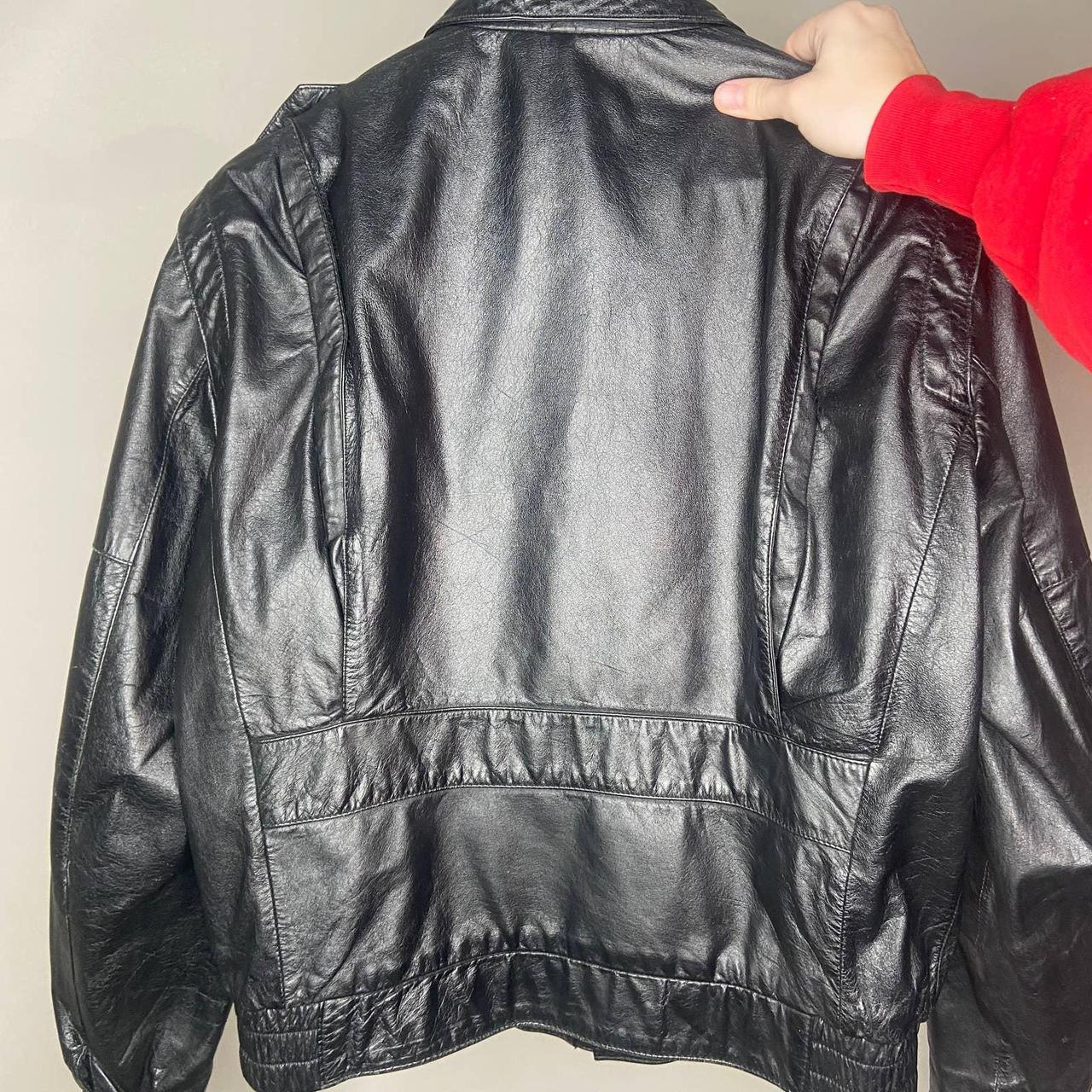 Chess King Vintage Leather Jacket Condition is... - Depop