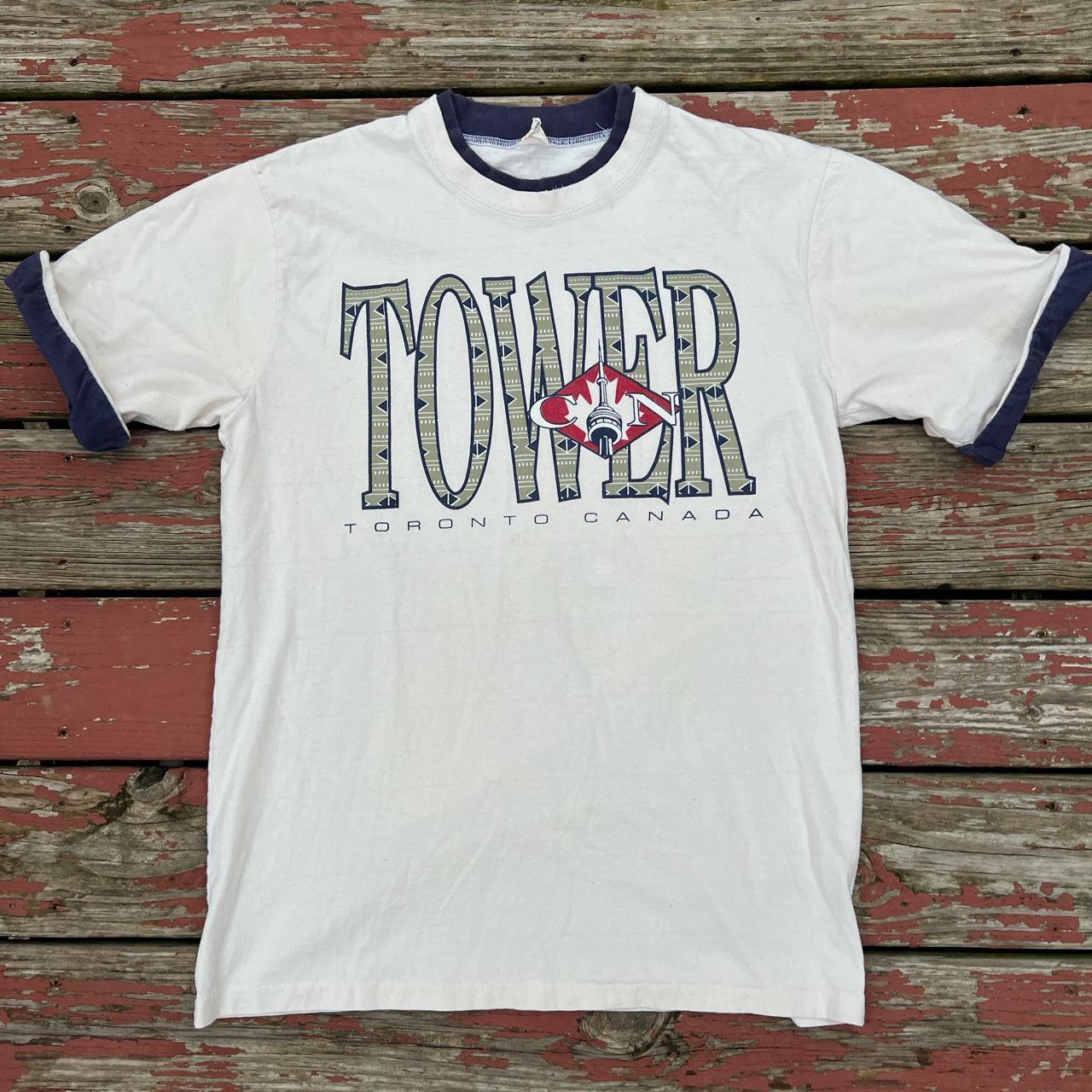 Vintage Toronto Canada Tower Souvenir Single Stitch... - Depop