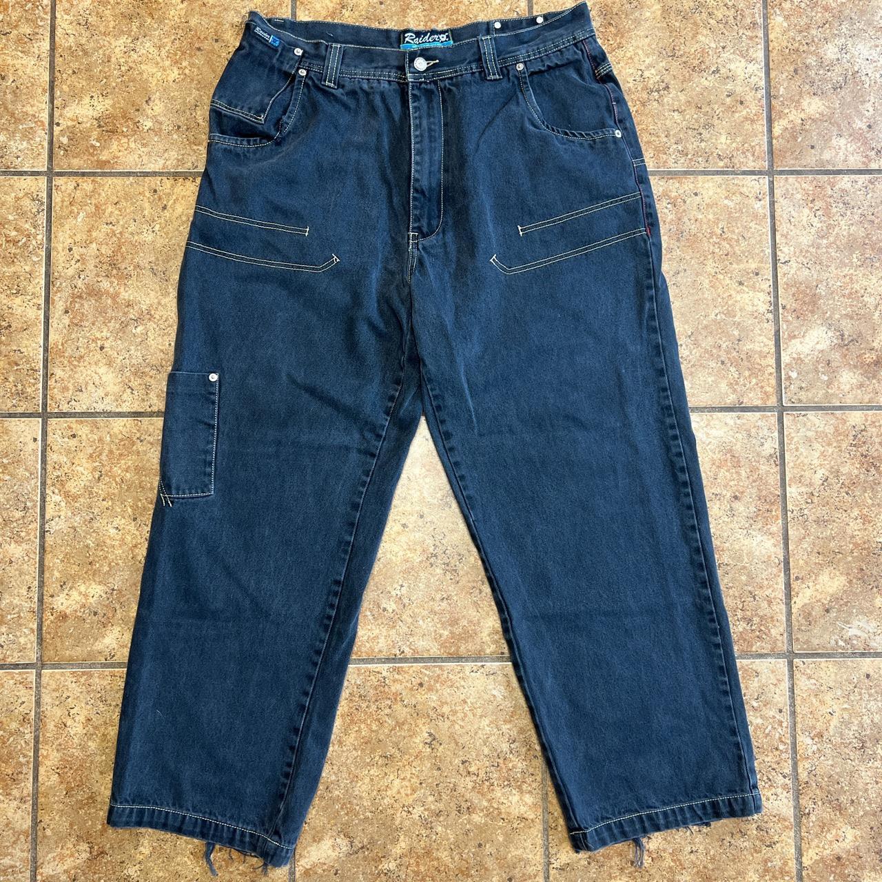 Vintage Y2K Raider Infamous Brand Jeans Black Denim... - Depop
