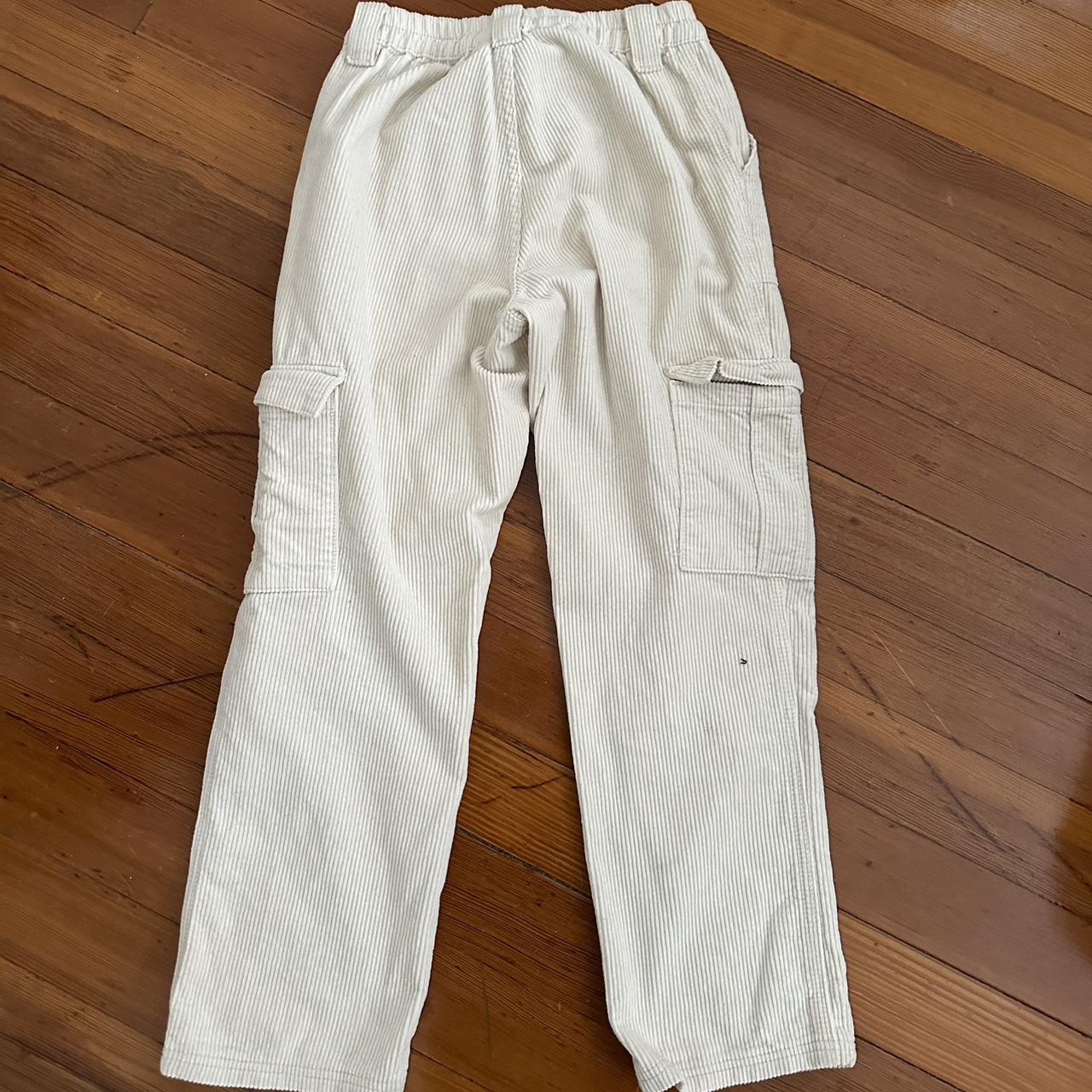 PACSUN cream cargo pants Size s/m - Depop