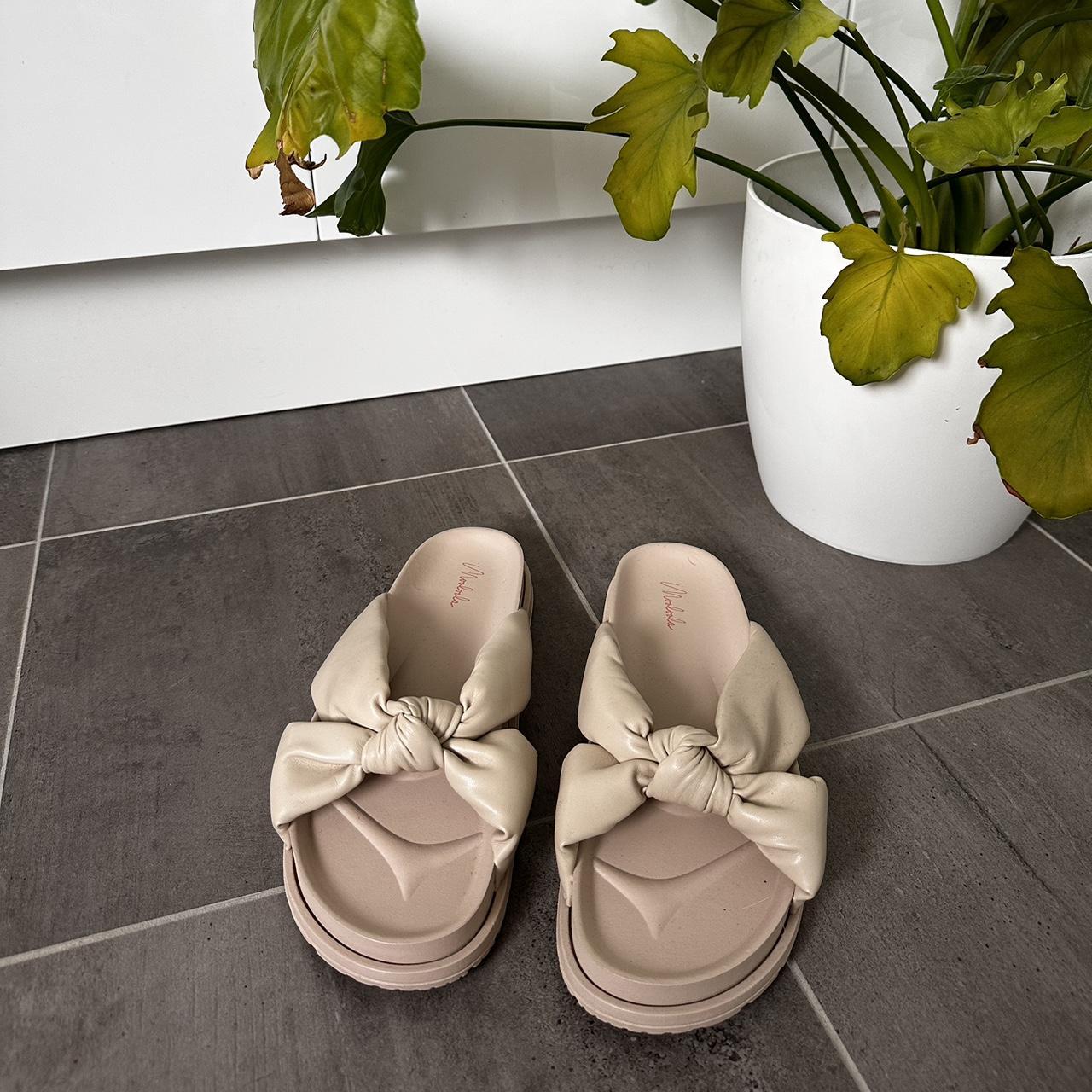 Brand new Mooloola slides Super cute with leather... - Depop