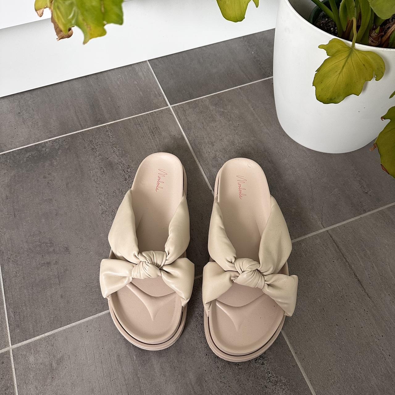 Brand new Mooloola slides Super cute with leather... - Depop