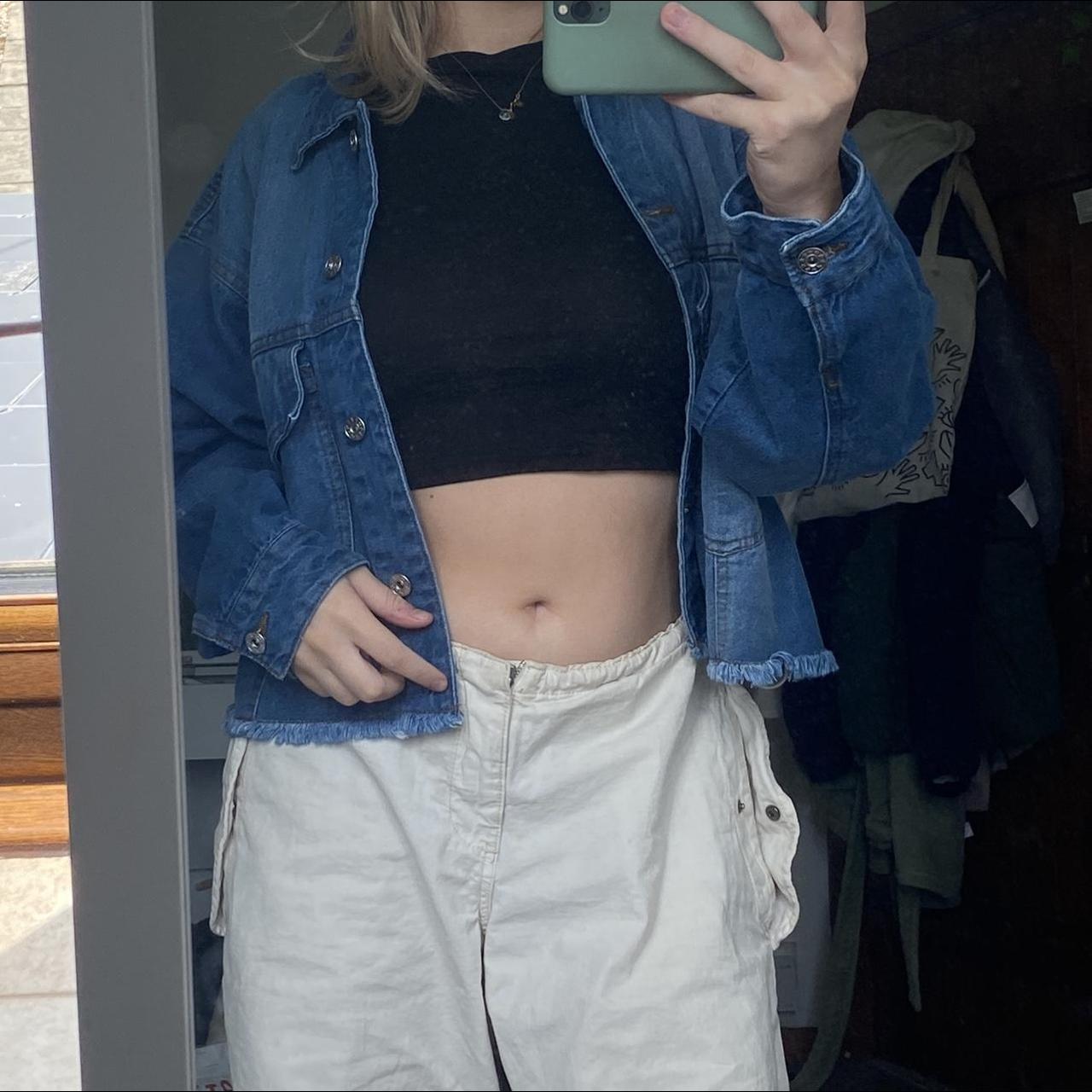 asos threadbare cropped blue denim jacket brand new... - Depop