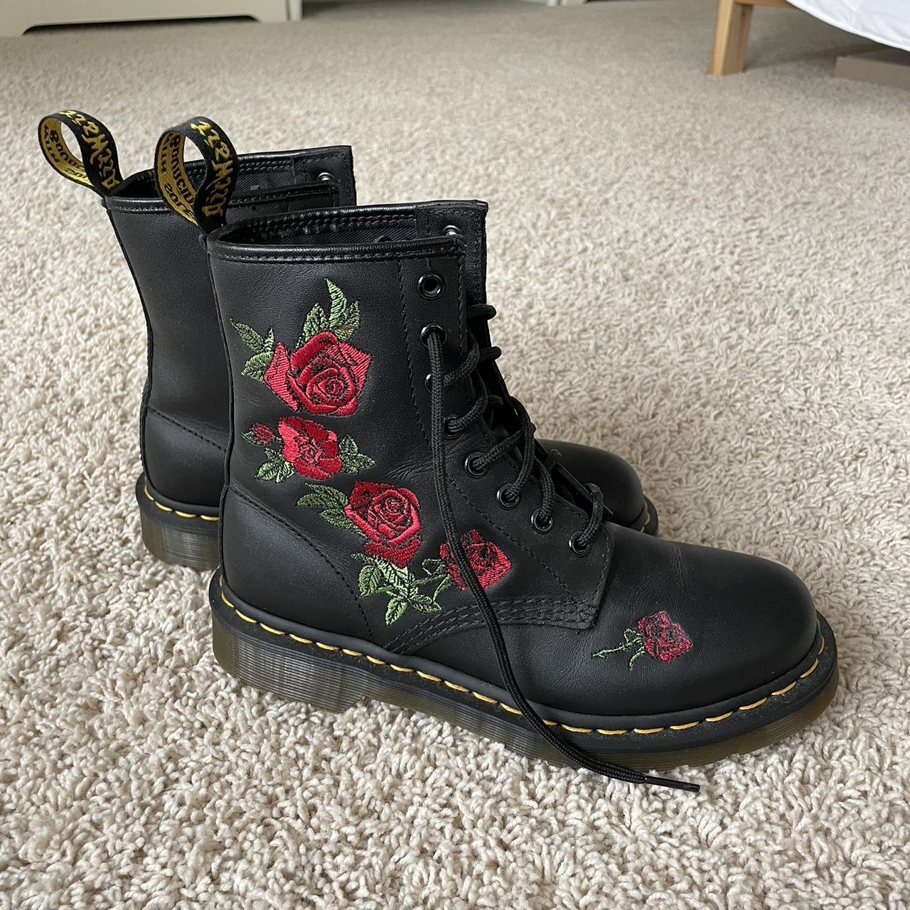 BRAND NEW ROSE DOC MARTENS - Depop