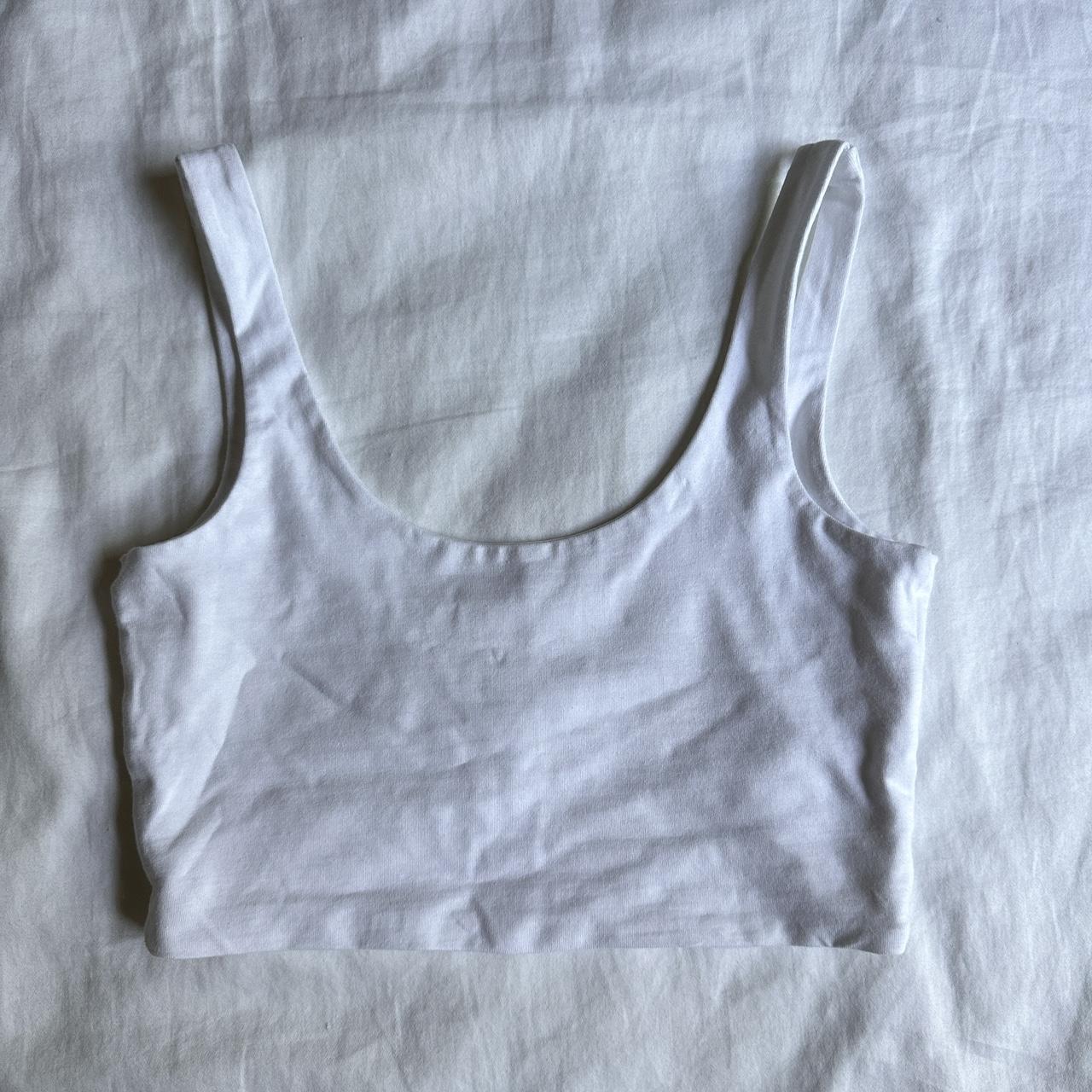 cotton on basic crop tank in white! - brand new... - Depop