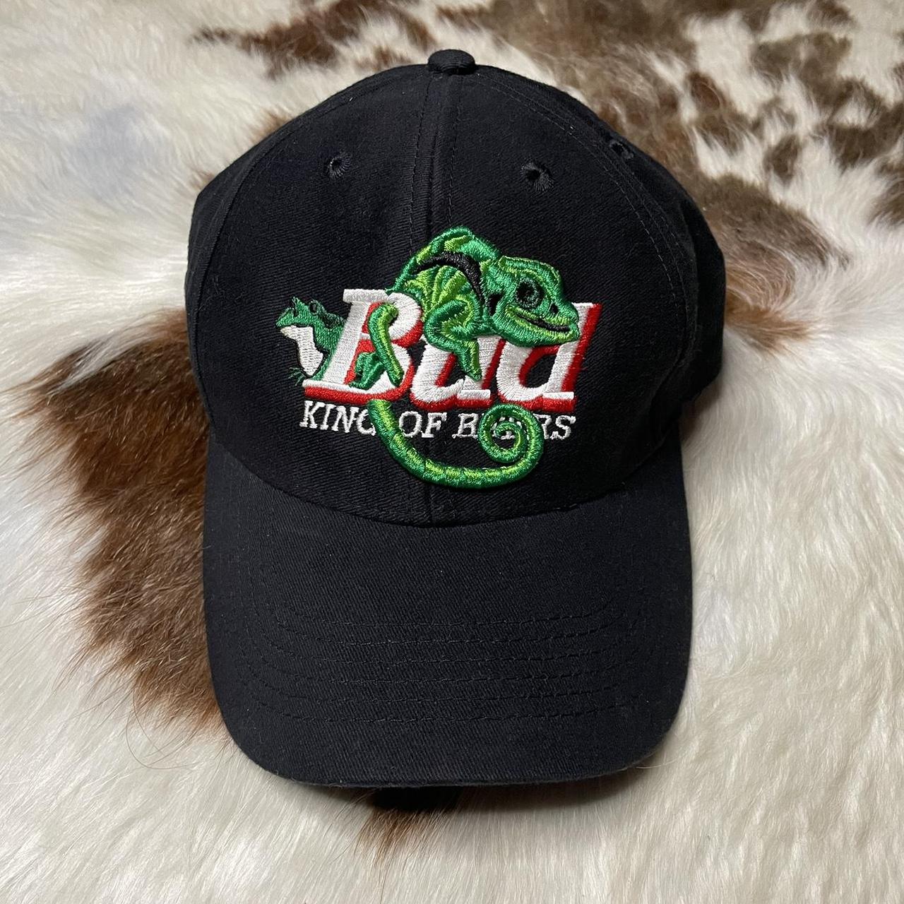 Y2K Budweiser Beer Snapback Bud vintage trucker... - Depop