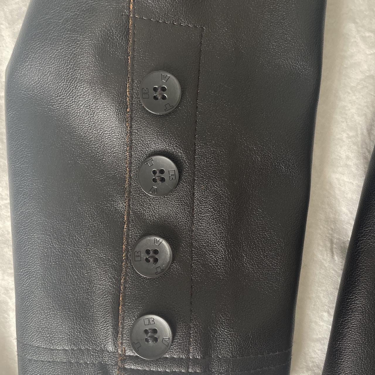 Vintage dark chocolate brown leather jacket. Size... - Depop