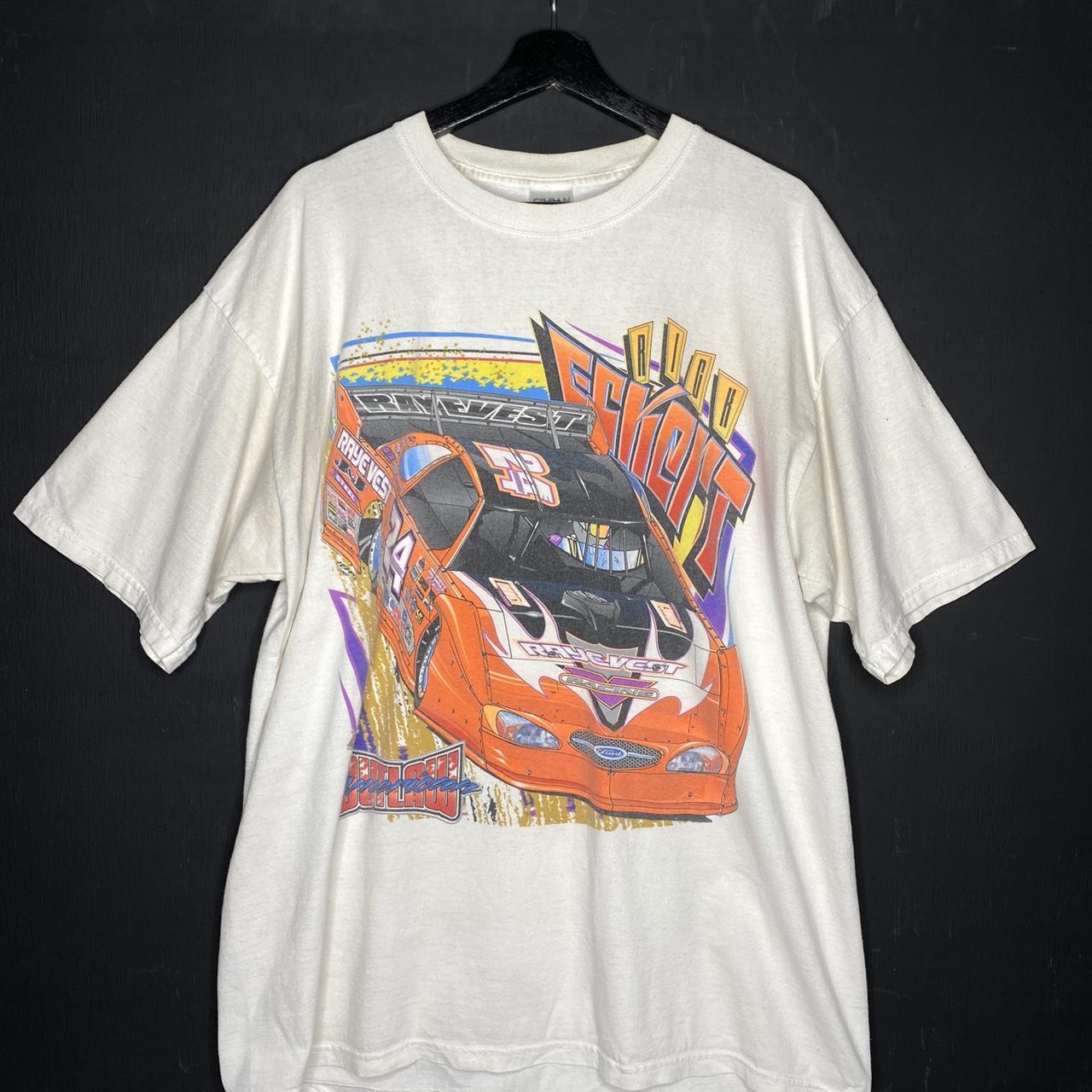 2000s Racecar Vintage Style Motorsport Shirt Nascar... - Depop