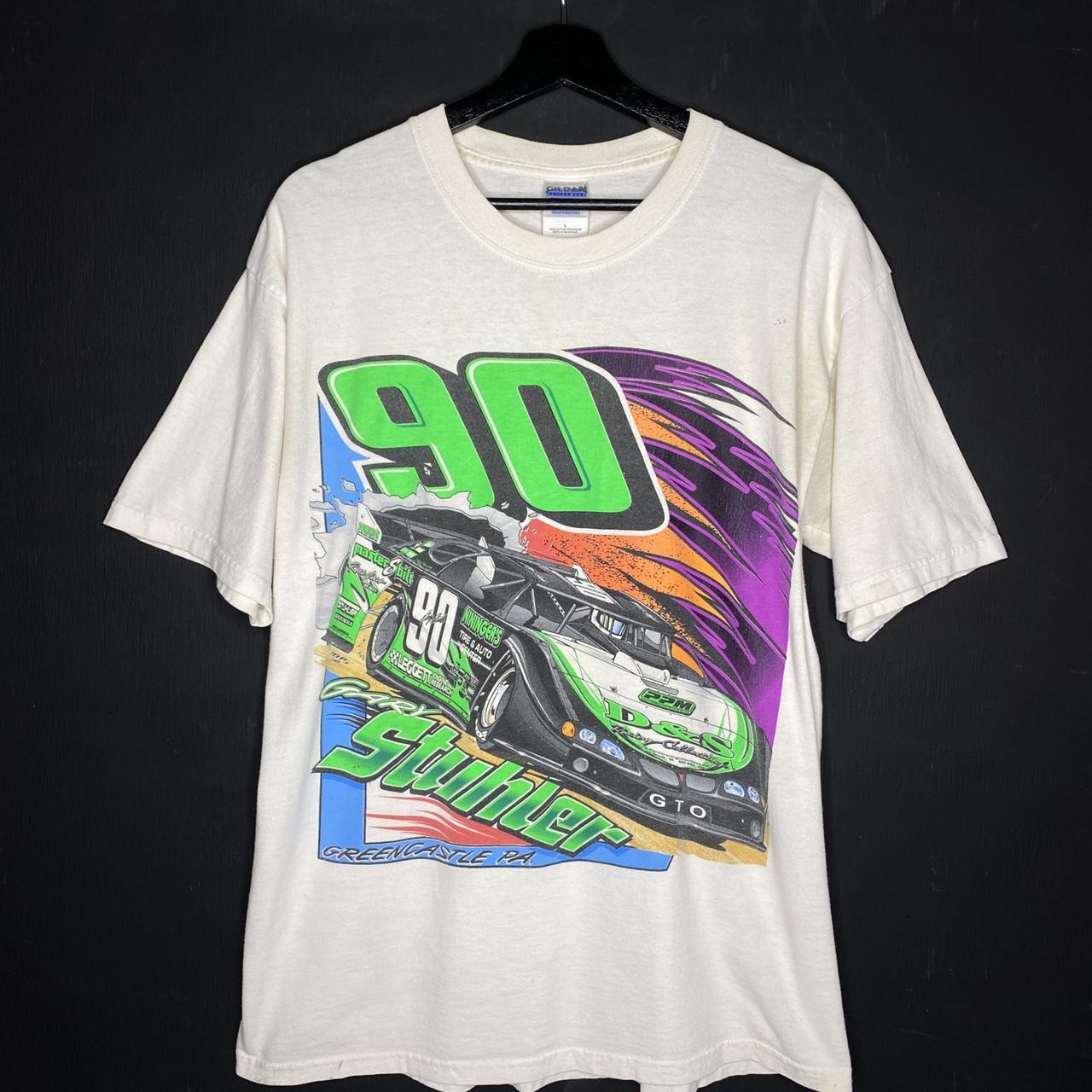 2000s Racecar Vintage Style Motorsport Shirt Nascar... - Depop