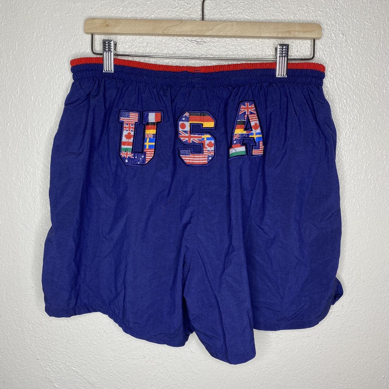 Vintage Speedo Swim Trunks Mens Large Blue 1996... - Depop