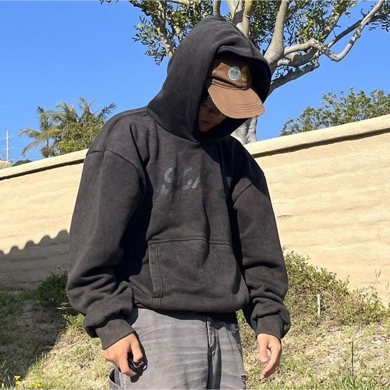 Sun Faded BSLM double layer Hoodie Size Medium Satin... - Depop