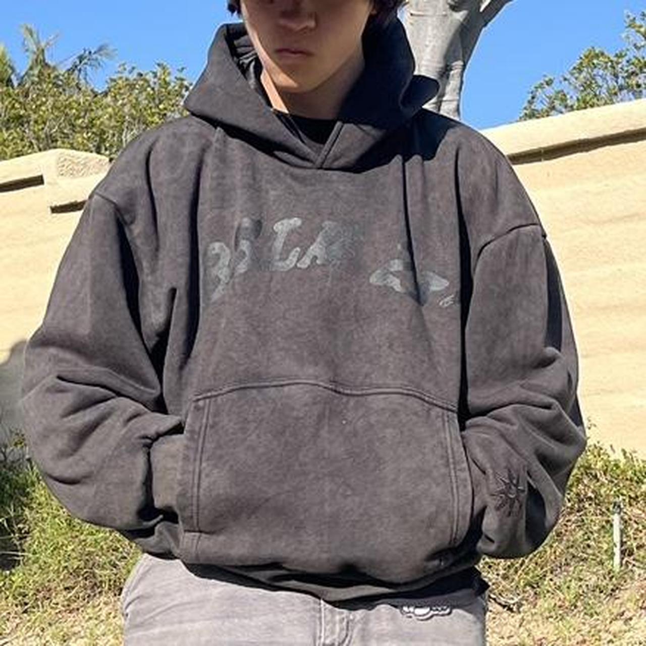 Sun Faded BSLM double layer Hoodie Size Medium Satin... - Depop