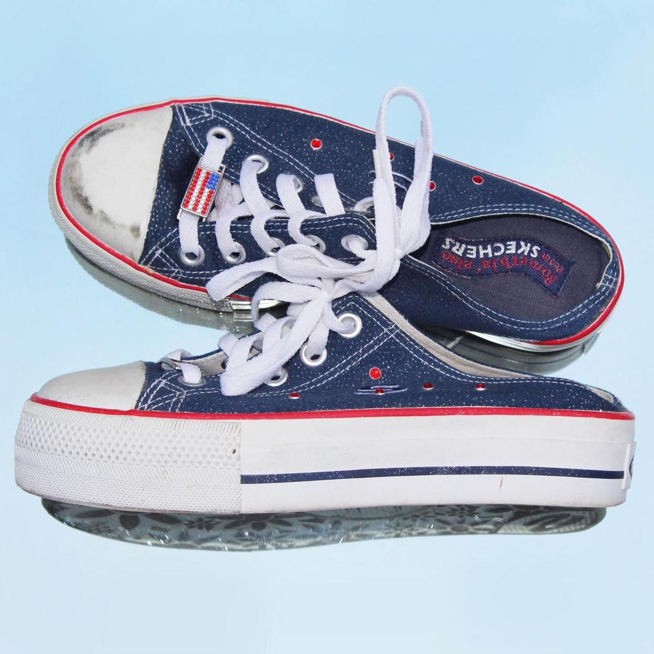 Early 2000s platform USA Skechers slip on sneakers!... - Depop