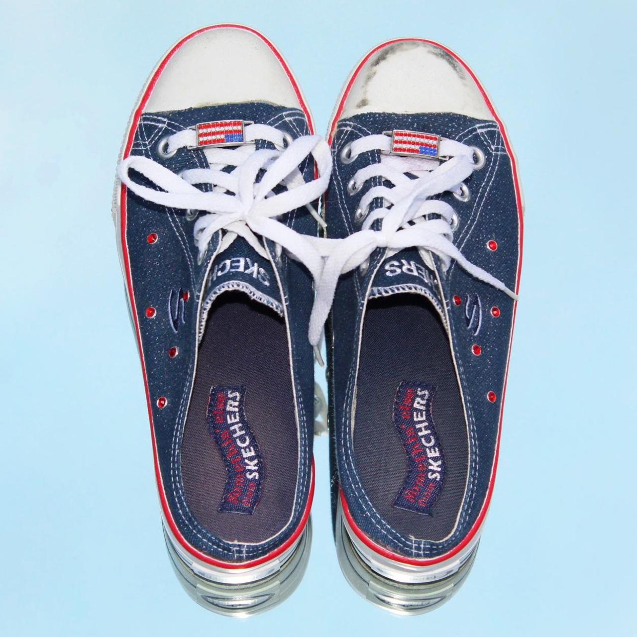 Early 2000s platform USA Skechers slip on sneakers!... - Depop