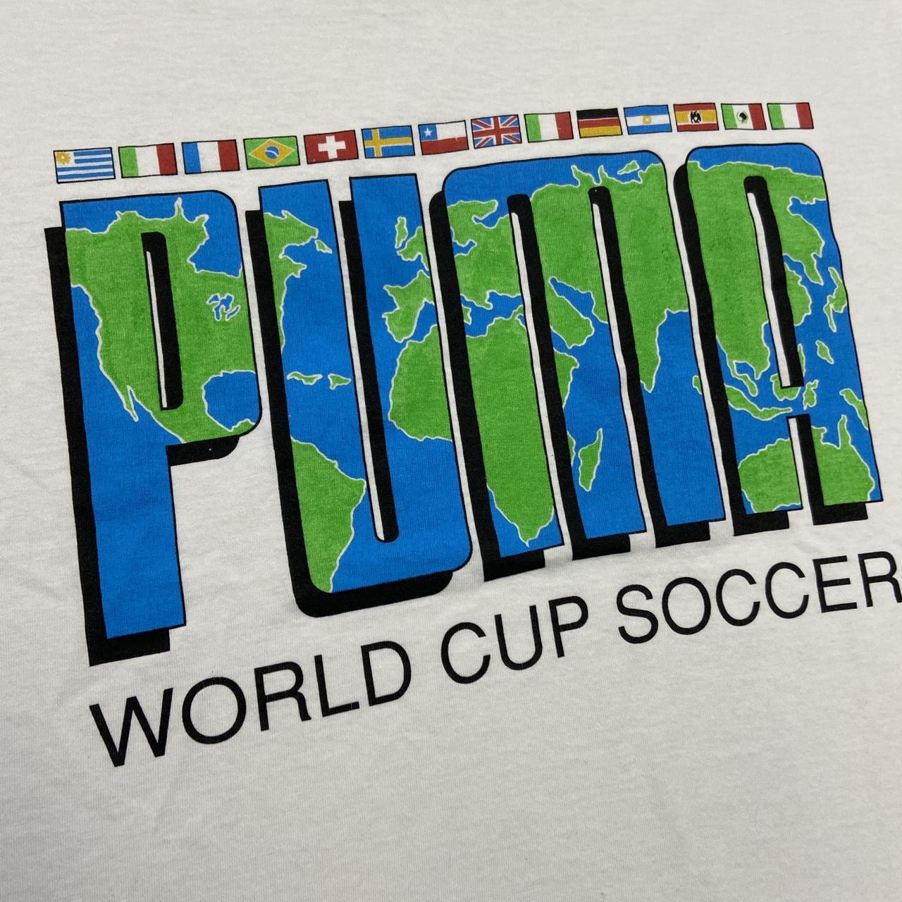 Vintage 90s USA Puma World Cup soccer graphic... - Depop