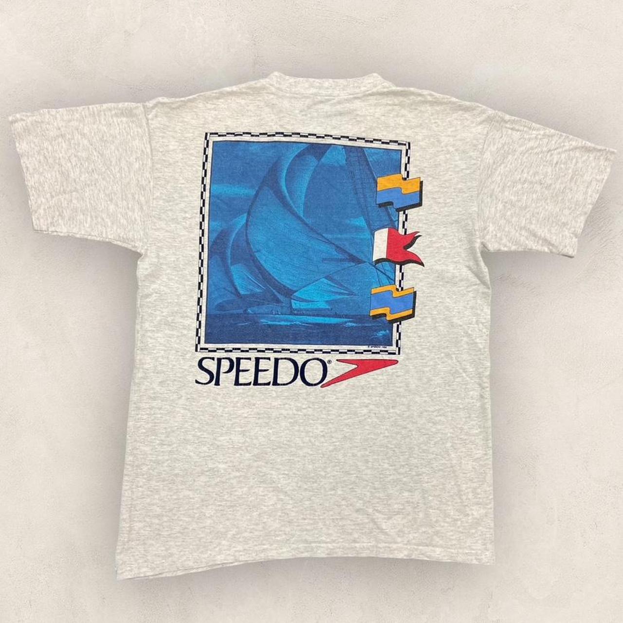 Vintage 90s USA Speedo swimming nautical promotional... - Depop