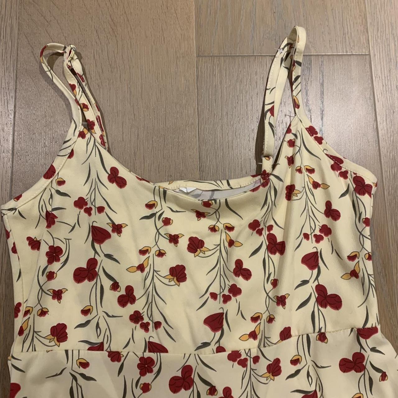 Yellow patterned dress Women’s S Fits... - Depop