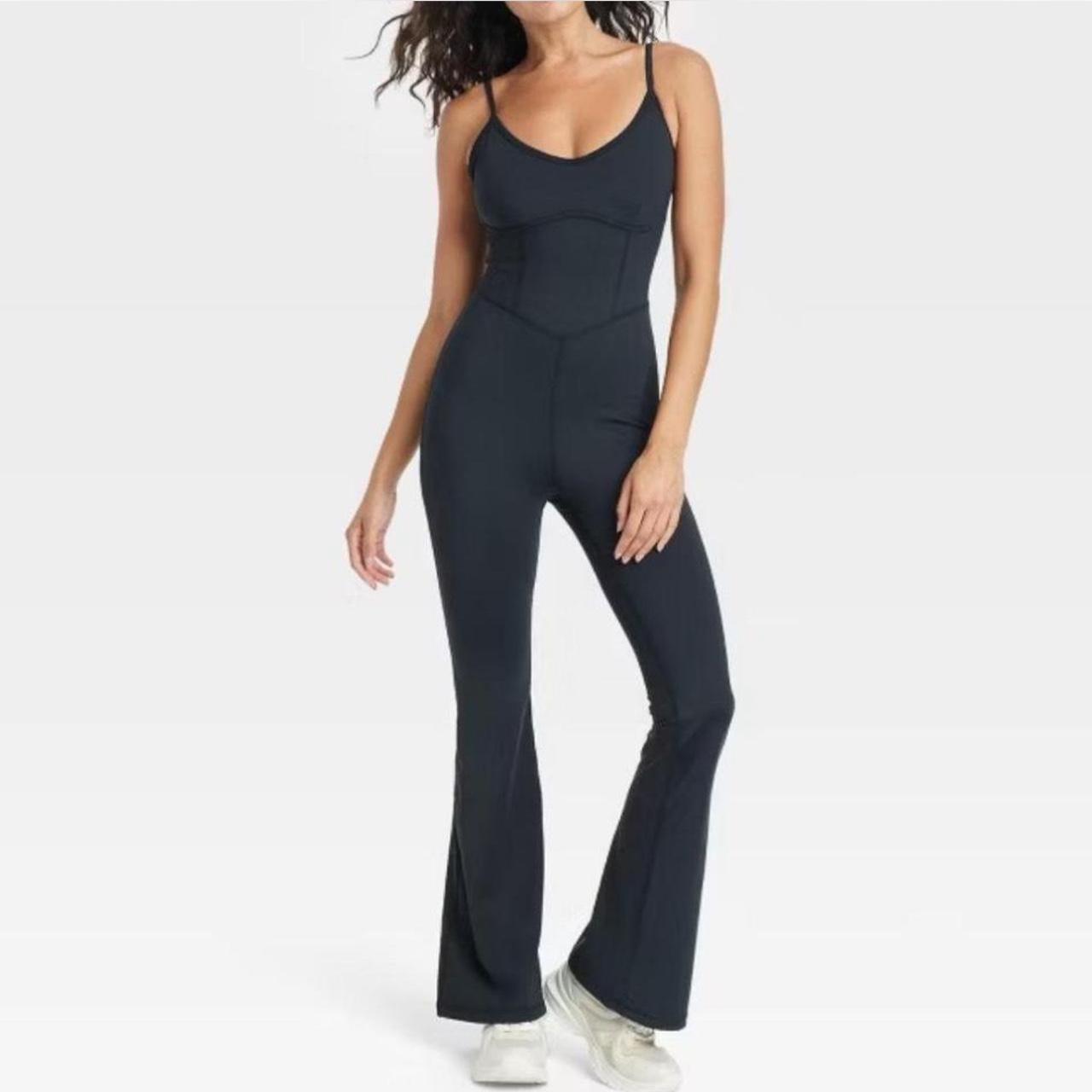 Target joy lab flared athletic jumpsuit corset... | Depop
