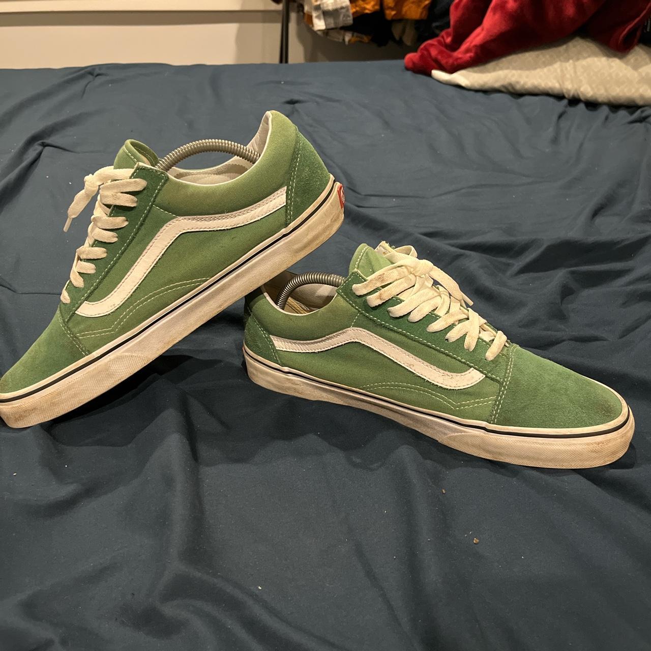 Vans old skool green Men’s size 11 - Depop