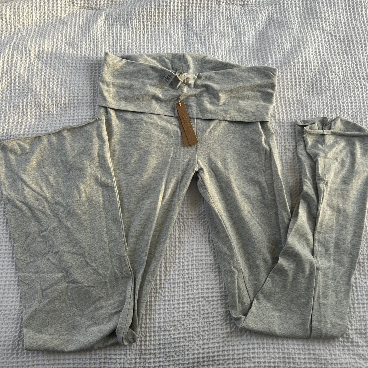 Grey fold over skims flare leggings New with tags | Depop