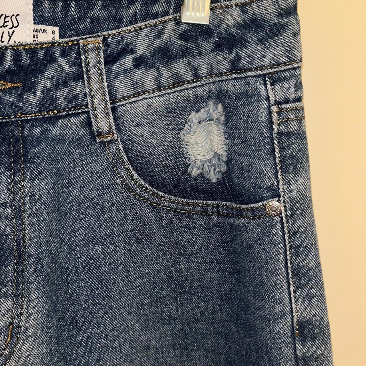 Princess Polly XX Women's Denim Jeans Size 8 Blue... - Depop