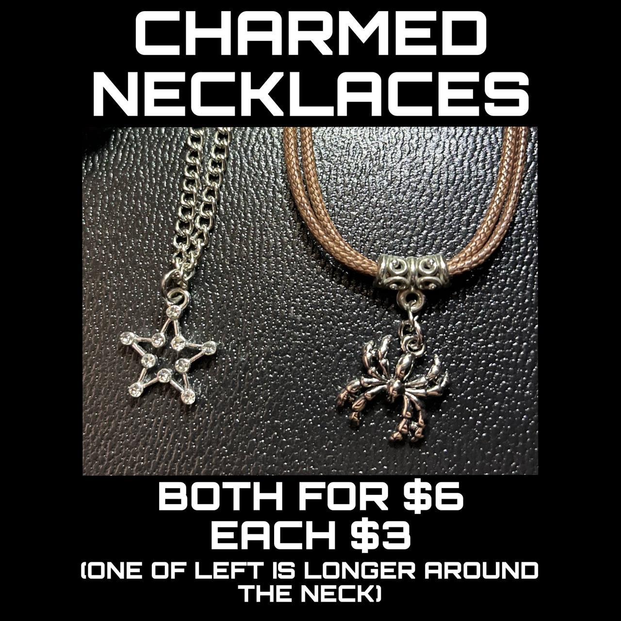 CHARMED NECKLACES -chained one on the left is a lot... - Depop