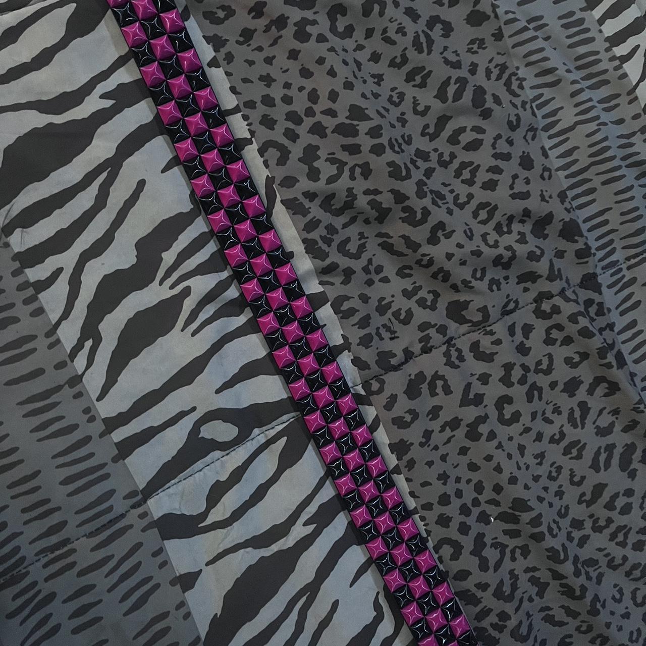 small black and pink checkered belt from hot topic!!... - Depop