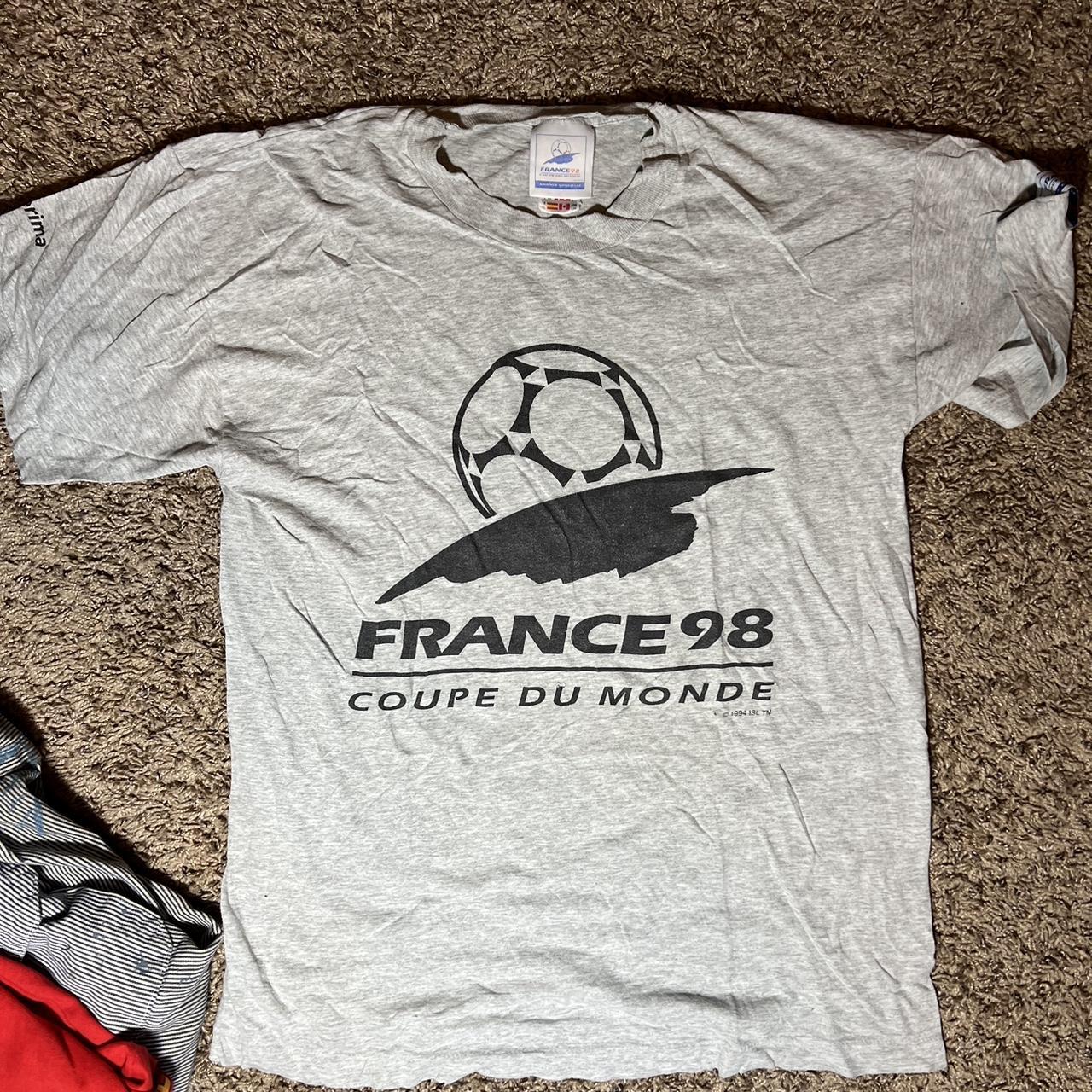 France 98 Coupe Du Monde soccer shirt Size L - Depop